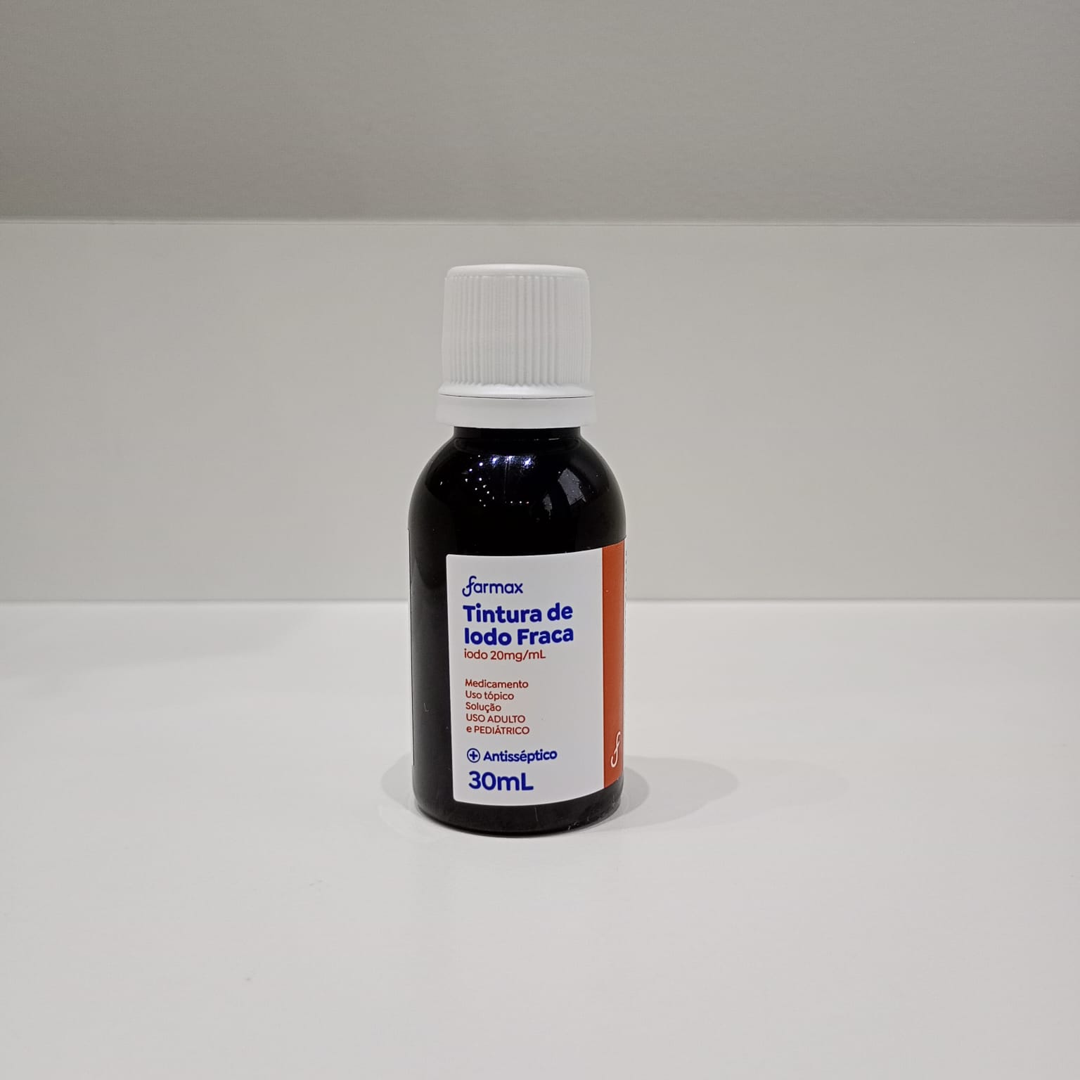TINTURA DE IODO 2% 30ML – FARMAX – Cirúrgica Bergamota